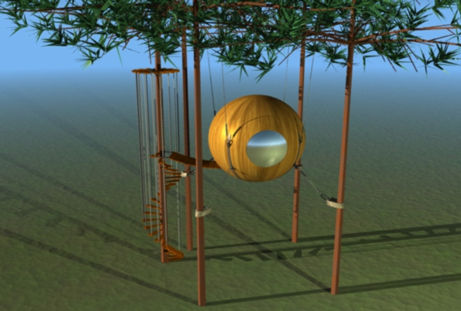 Tree Sphere House 3d Max