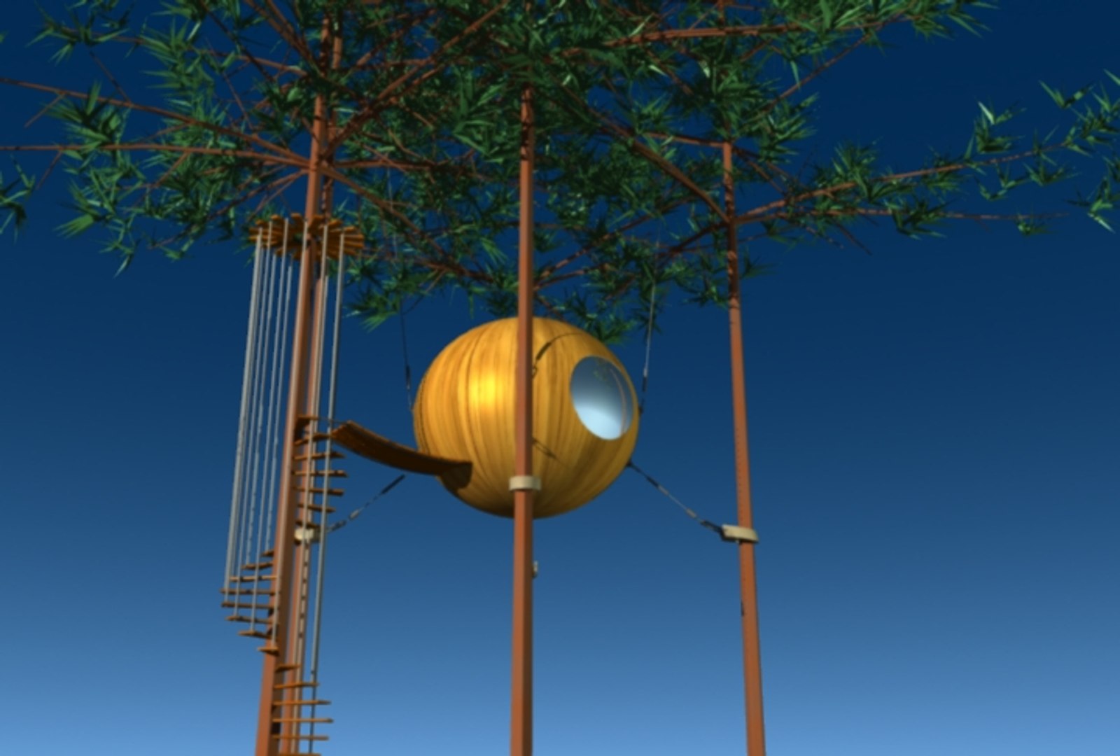 Tree Sphere House 3d Max