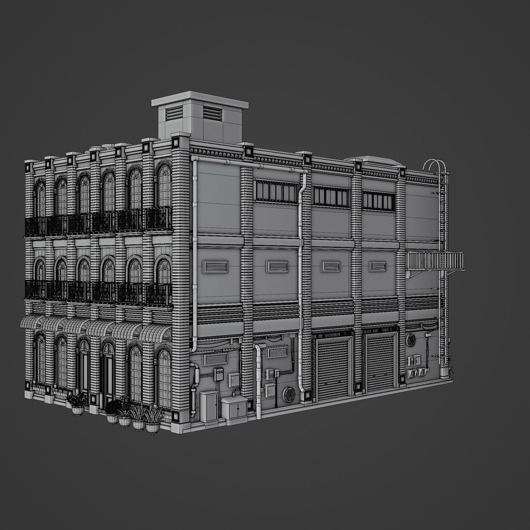3D URBAN OLD BUILDING HORROR 6 - TurboSquid 2220585