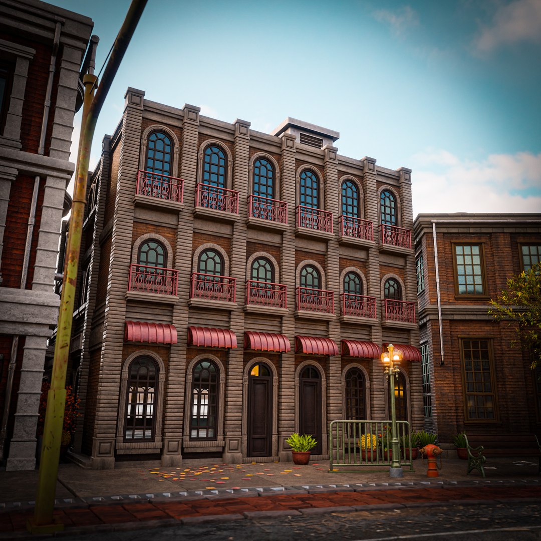 3D URBAN OLD BUILDING HORROR 6 - TurboSquid 2220585