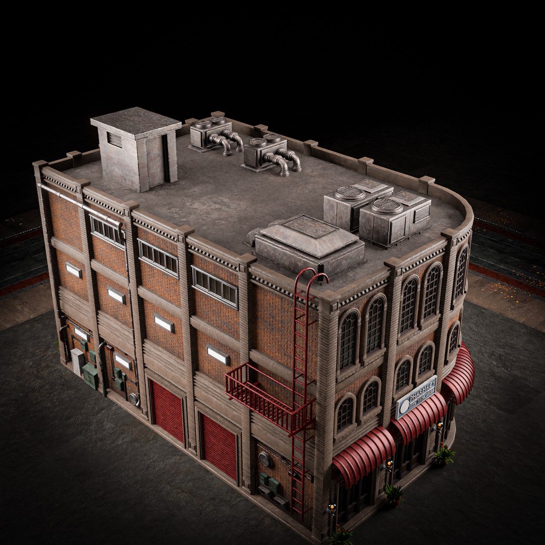 3D URBAN OLD BUILDING HORROR 6 - TurboSquid 2220585