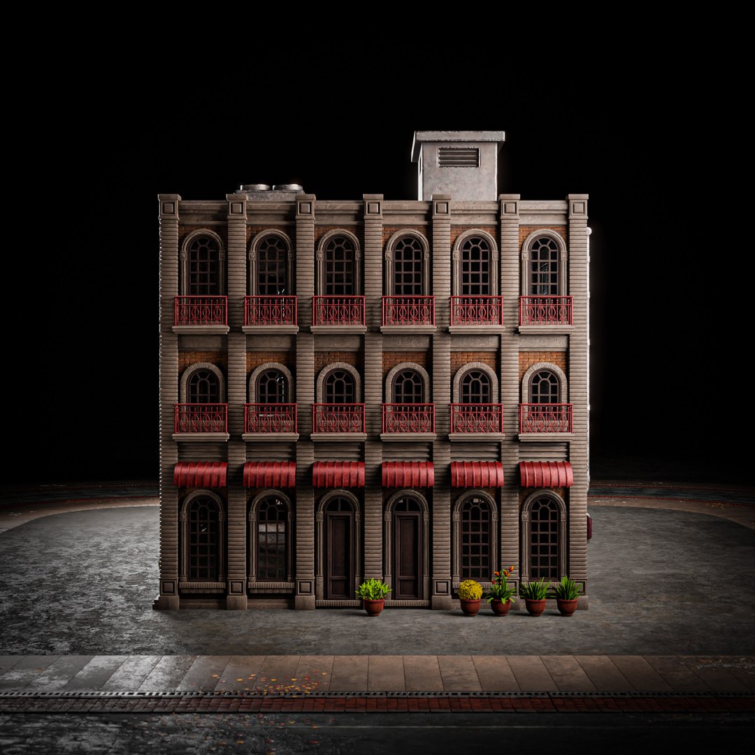 3D URBAN OLD BUILDING HORROR 6 - TurboSquid 2220585