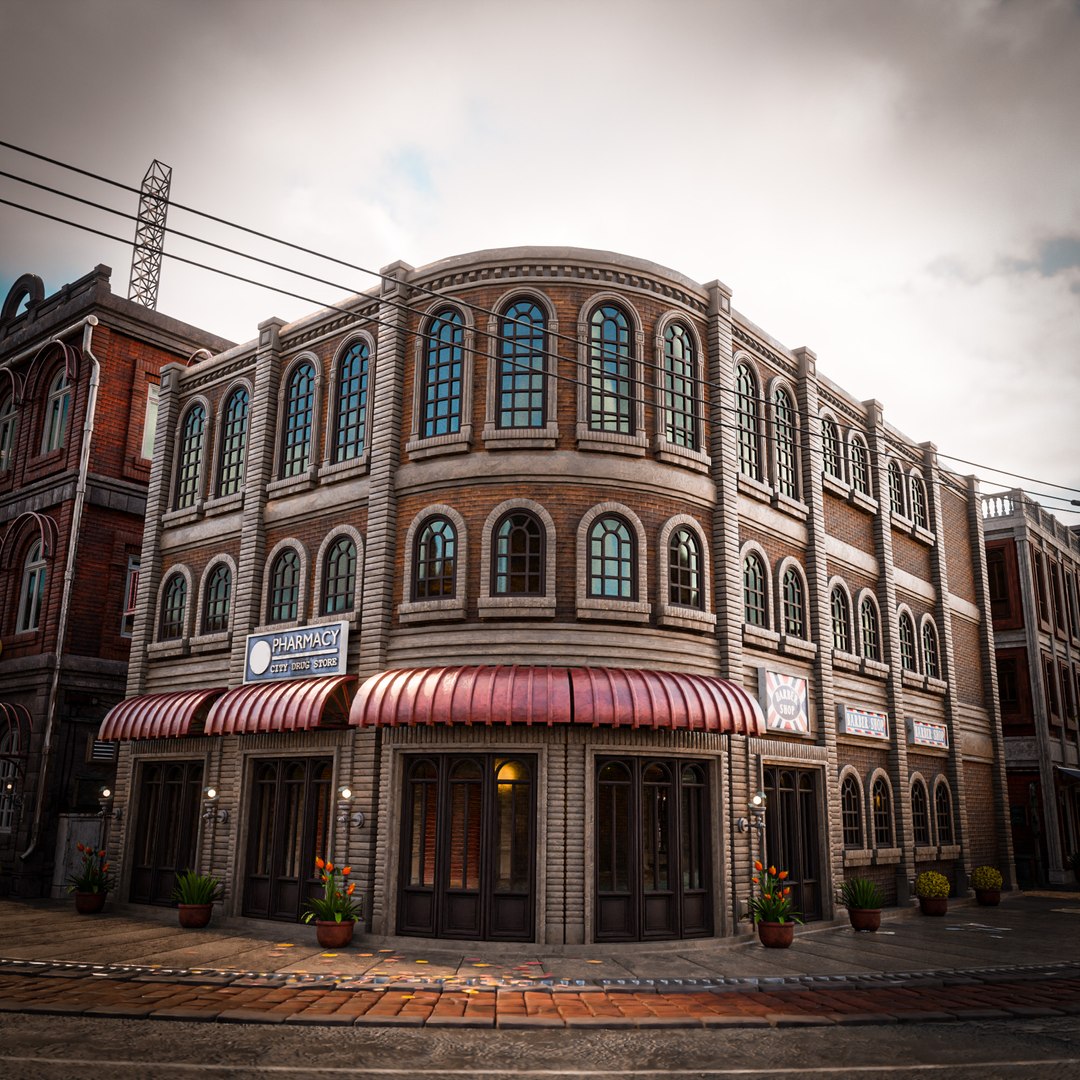 3D URBAN OLD BUILDING HORROR 6 - TurboSquid 2220585
