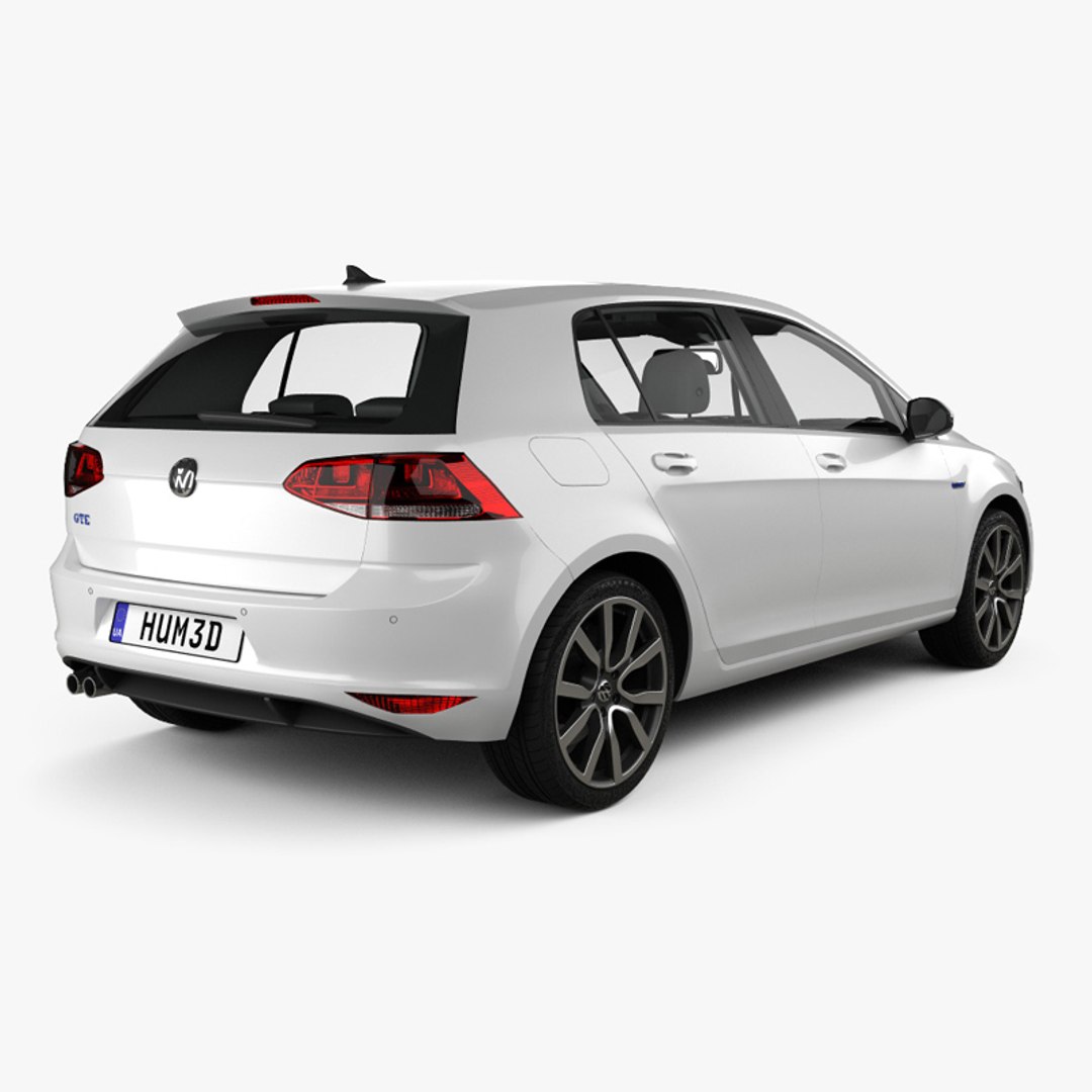 Volkswagen Golf GTE hatchback 5-door with HQ interior 2019 3D ...