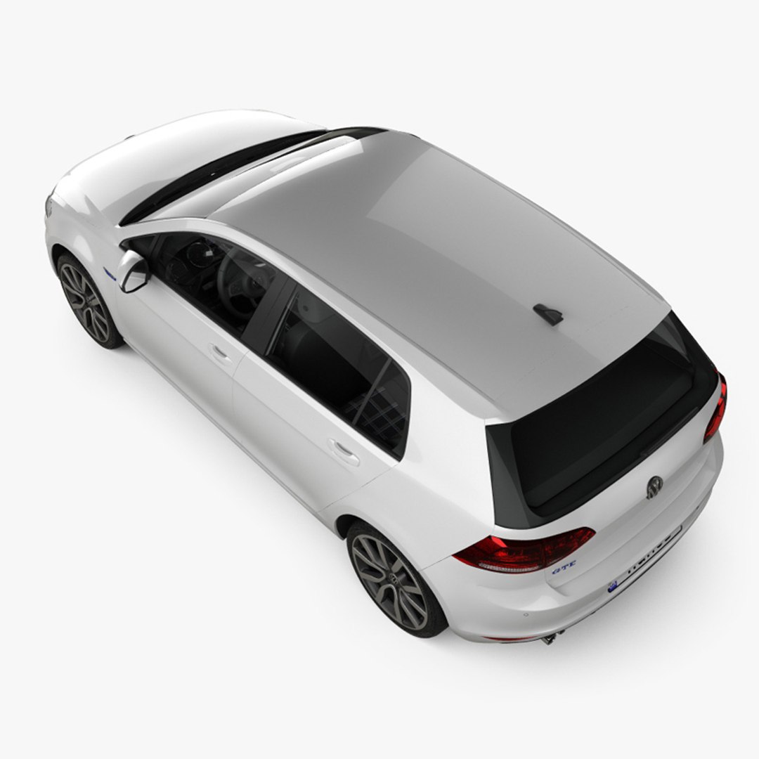 Volkswagen Golf GTE hatchback 5-door with HQ interior 2019 3D ...