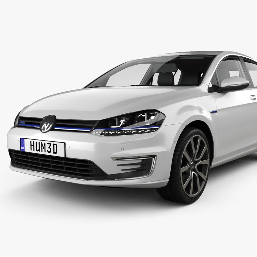 Volkswagen Golf GTE hatchback 5-door with HQ interior 2019 3D ...