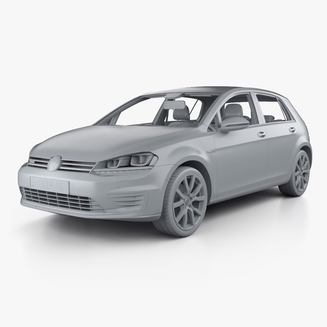 Volkswagen Golf GTE hatchback 5-door with HQ interior 2019 3D ...