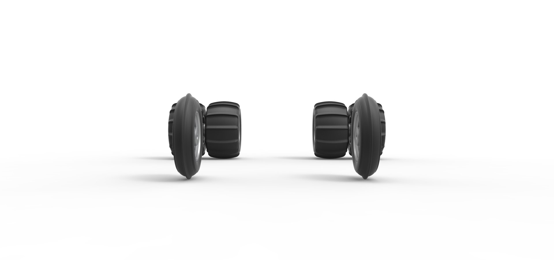 3D Wheel Set Of Water Pumper Sand Buggy Version 1 Scale 1 To 25 Model ...