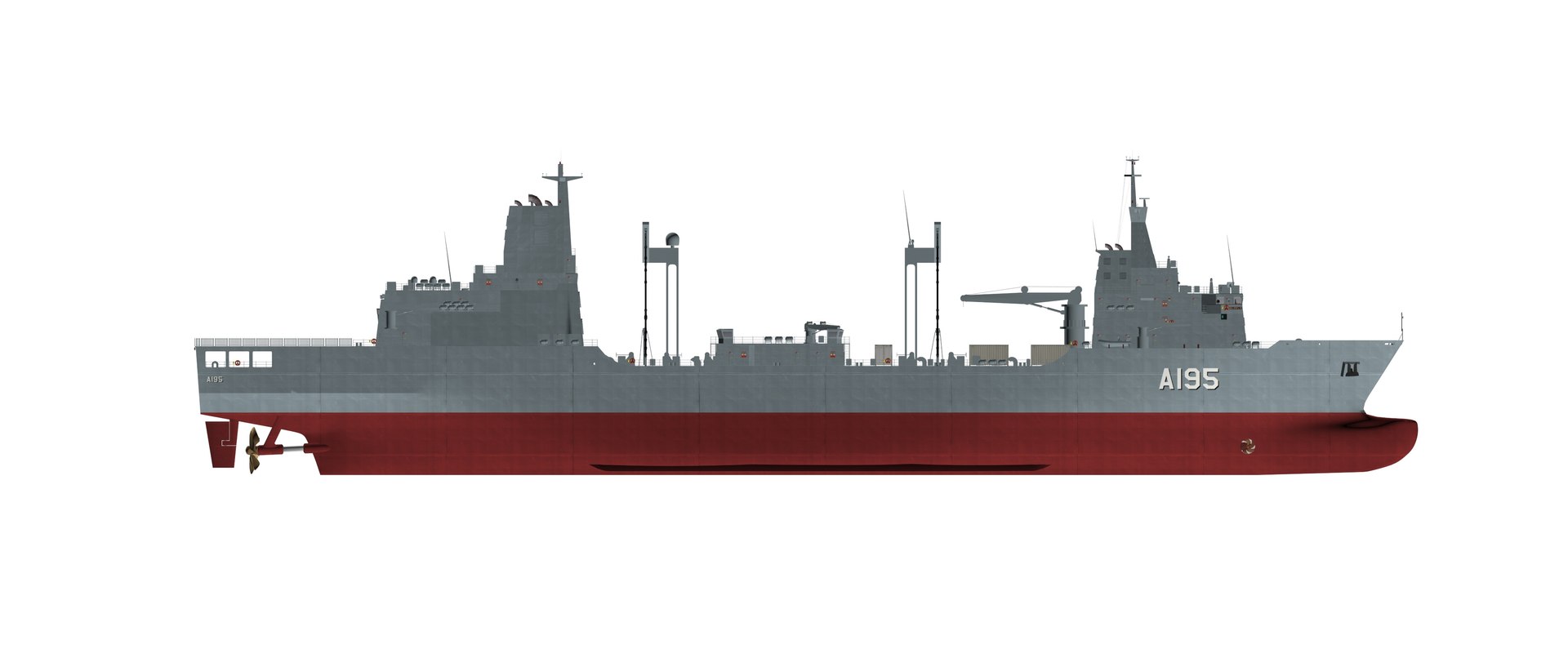 3D Model Supply Class Replenishment Oiler - HMAS Supply - TurboSquid ...