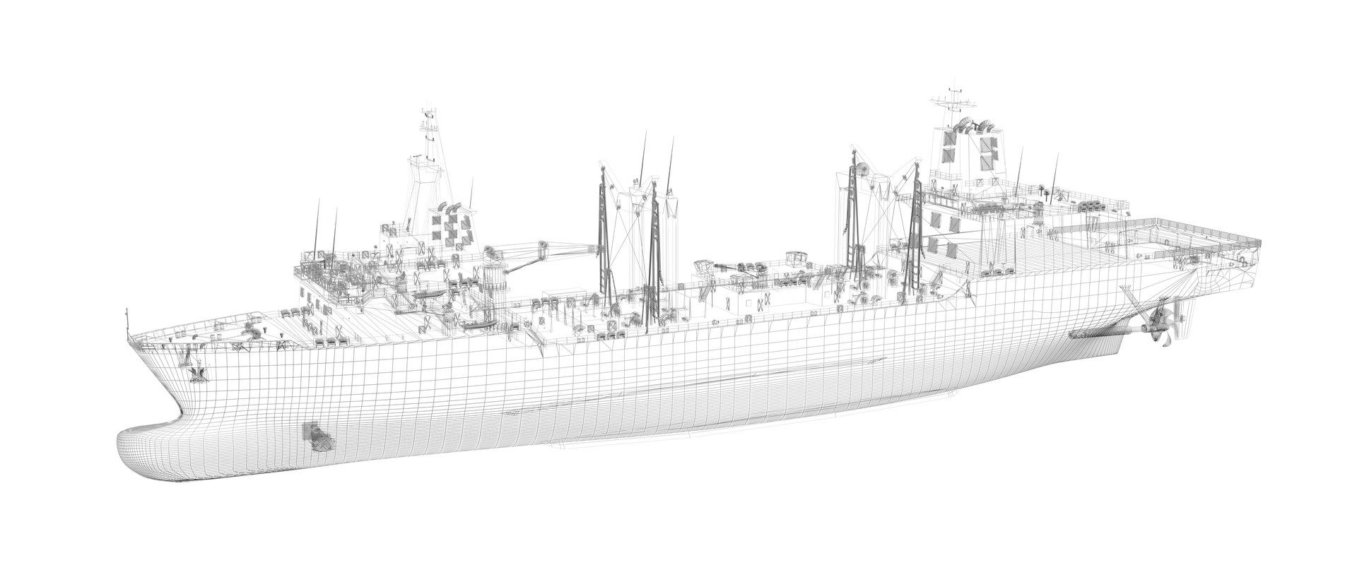 3D Model Supply Class Replenishment Oiler - HMAS Supply - TurboSquid ...