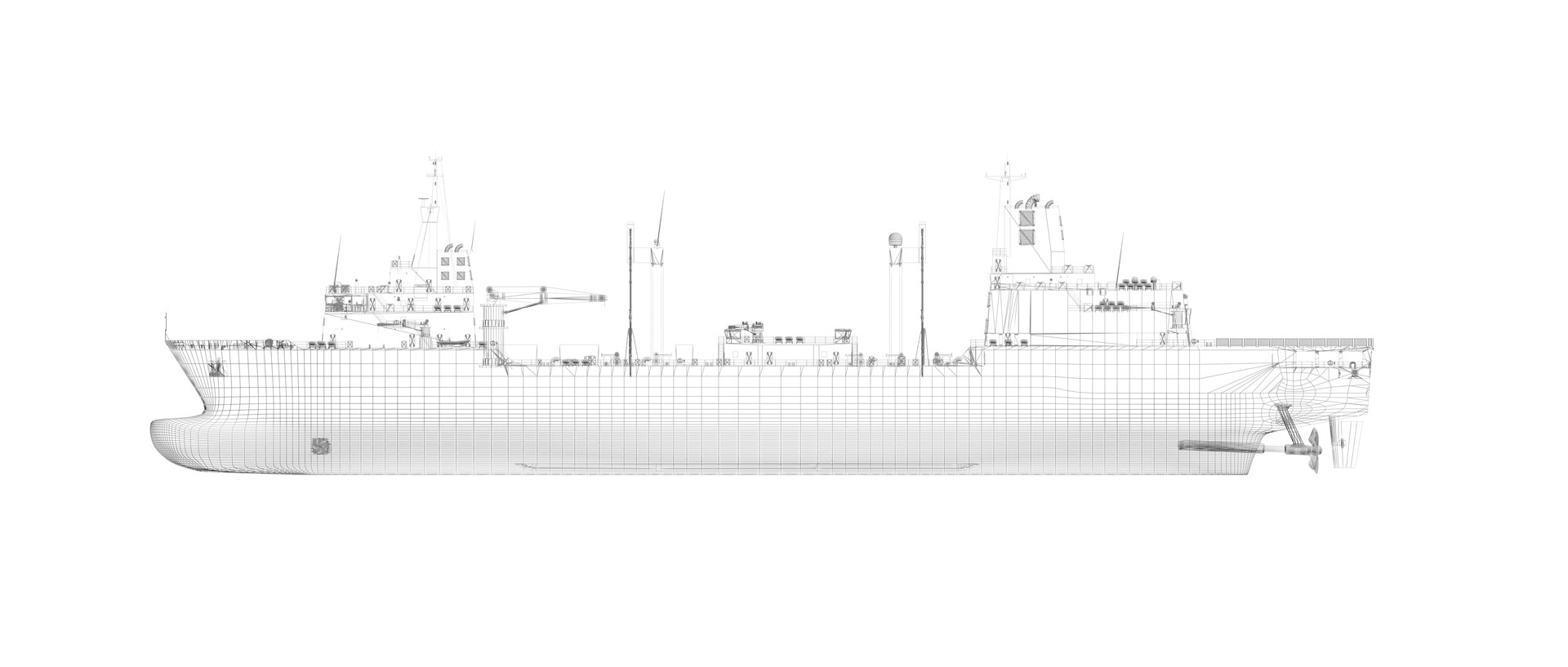 3D Model Supply Class Replenishment Oiler - HMAS Supply - TurboSquid ...