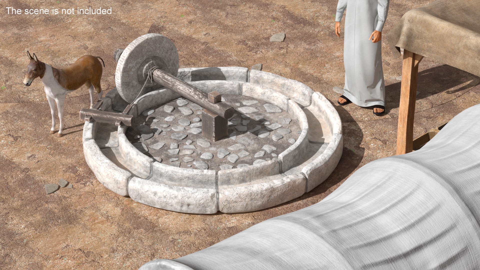 Historical Stone Mill Gray 3D Model - TurboSquid 2325745
