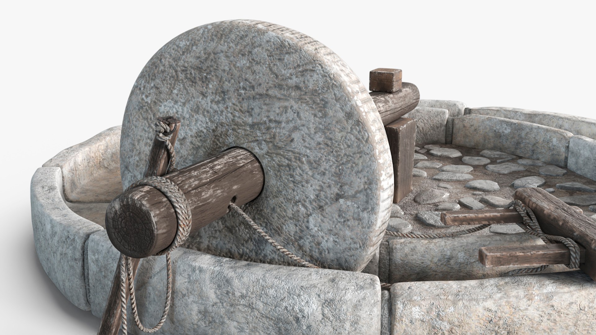 Historical Stone Mill Gray 3D Model - TurboSquid 2325745