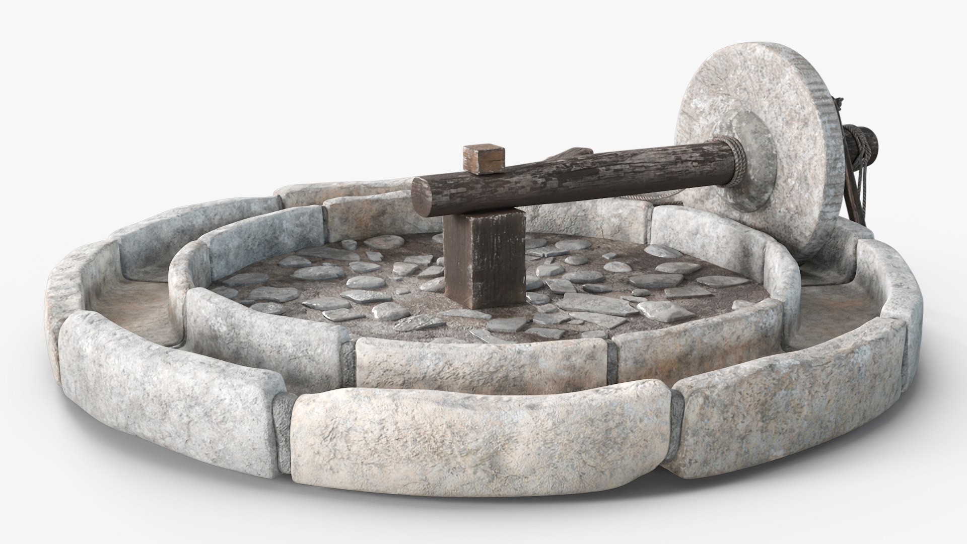 Historical Stone Mill Gray 3D Model - TurboSquid 2325745