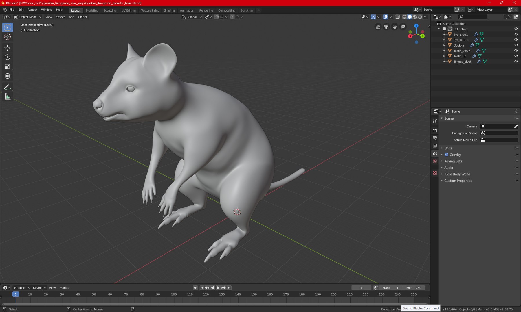 3D Model Quokka Kangaroo - TurboSquid 2160931