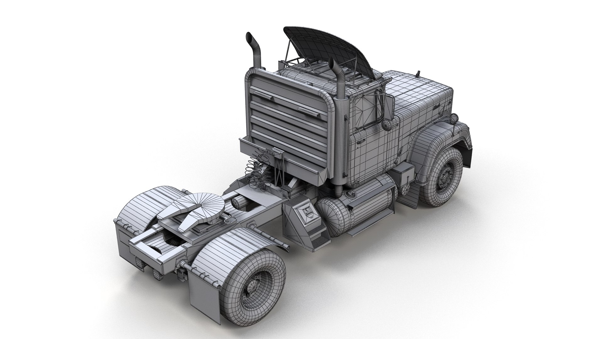 Mack SuperLiner single axle semitruck 3D model - TurboSquid 2129480