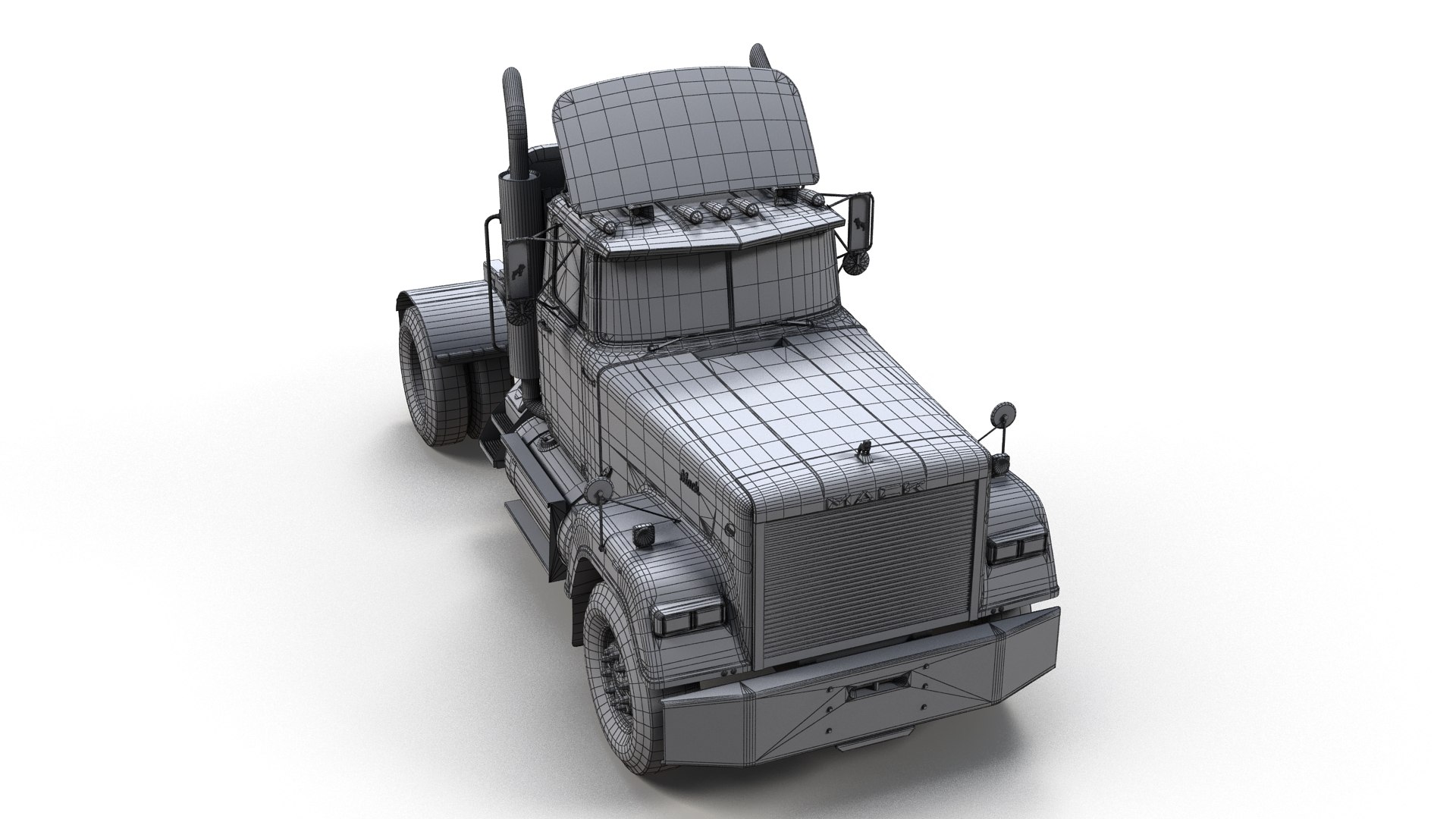 Mack SuperLiner single axle semitruck 3D model - TurboSquid 2129480