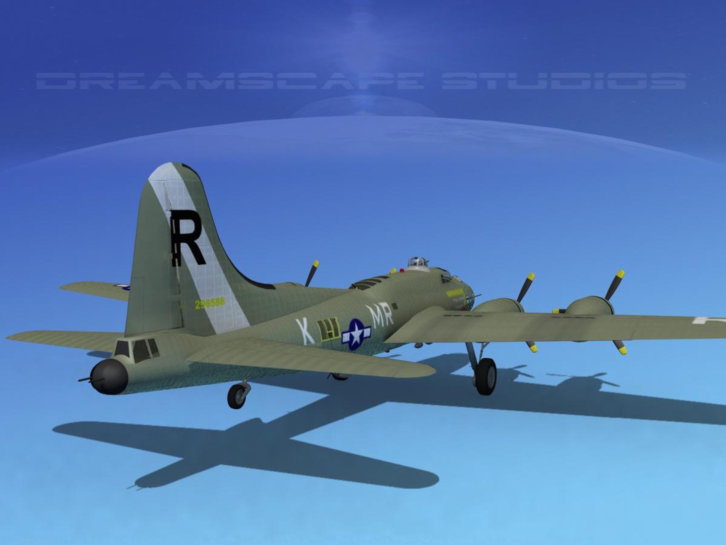 3d B-17 Boeing Flying Fortress