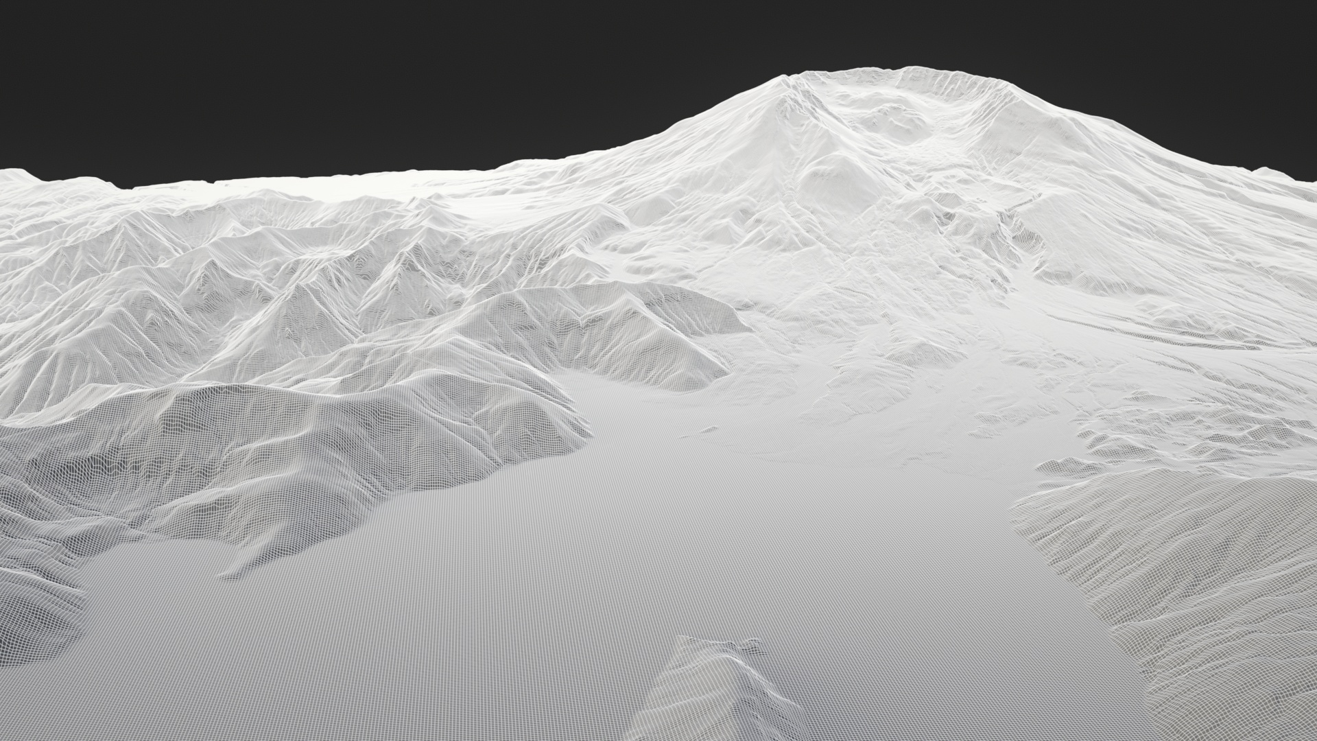 Snowy Stratovolcano 3D Model - TurboSquid 2332316