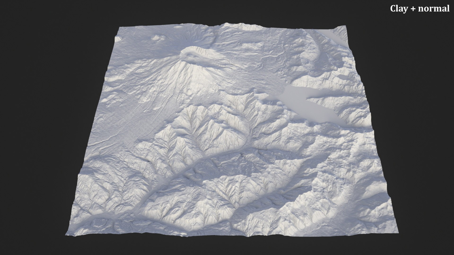 Snowy Stratovolcano 3D Model - TurboSquid 2332316