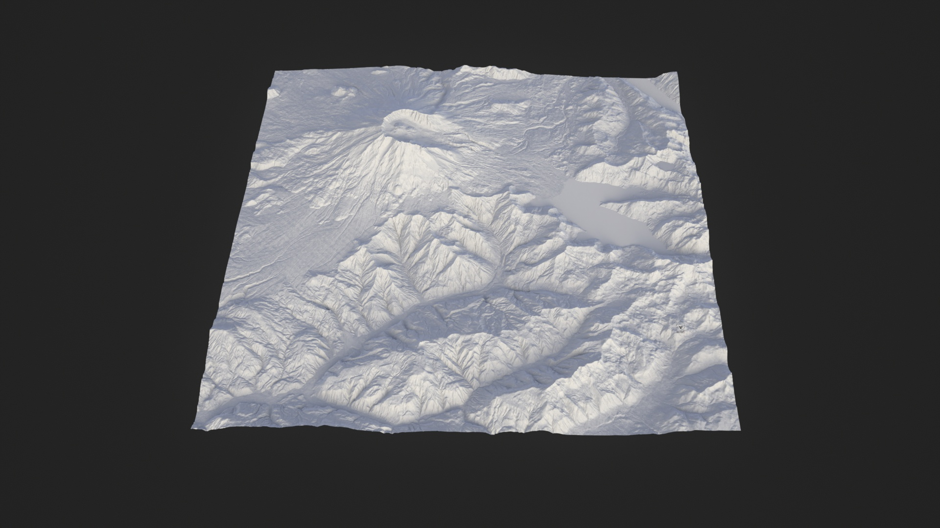 Snowy Stratovolcano 3D Model - TurboSquid 2332316