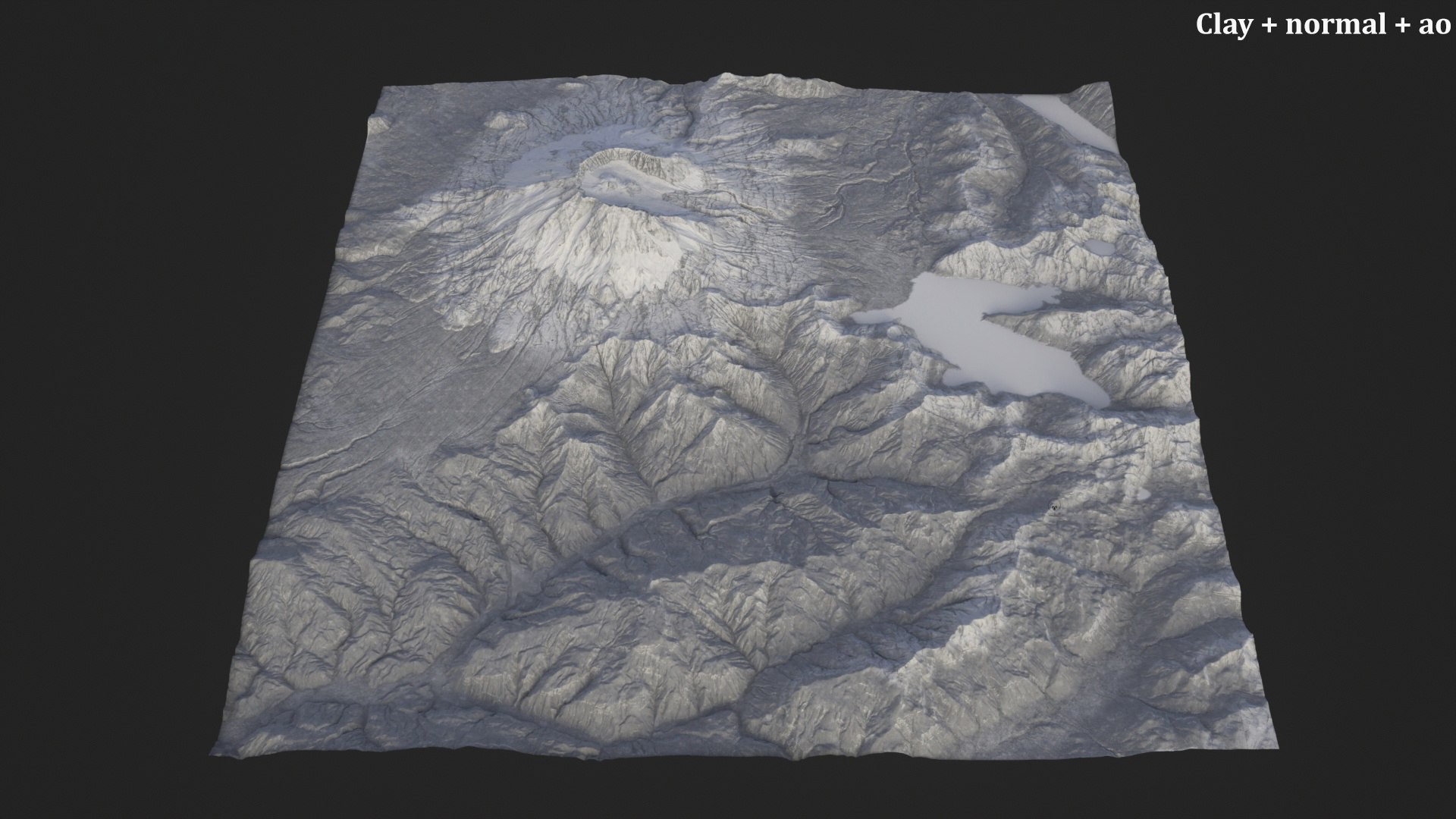 Snowy Stratovolcano 3D Model - TurboSquid 2332316