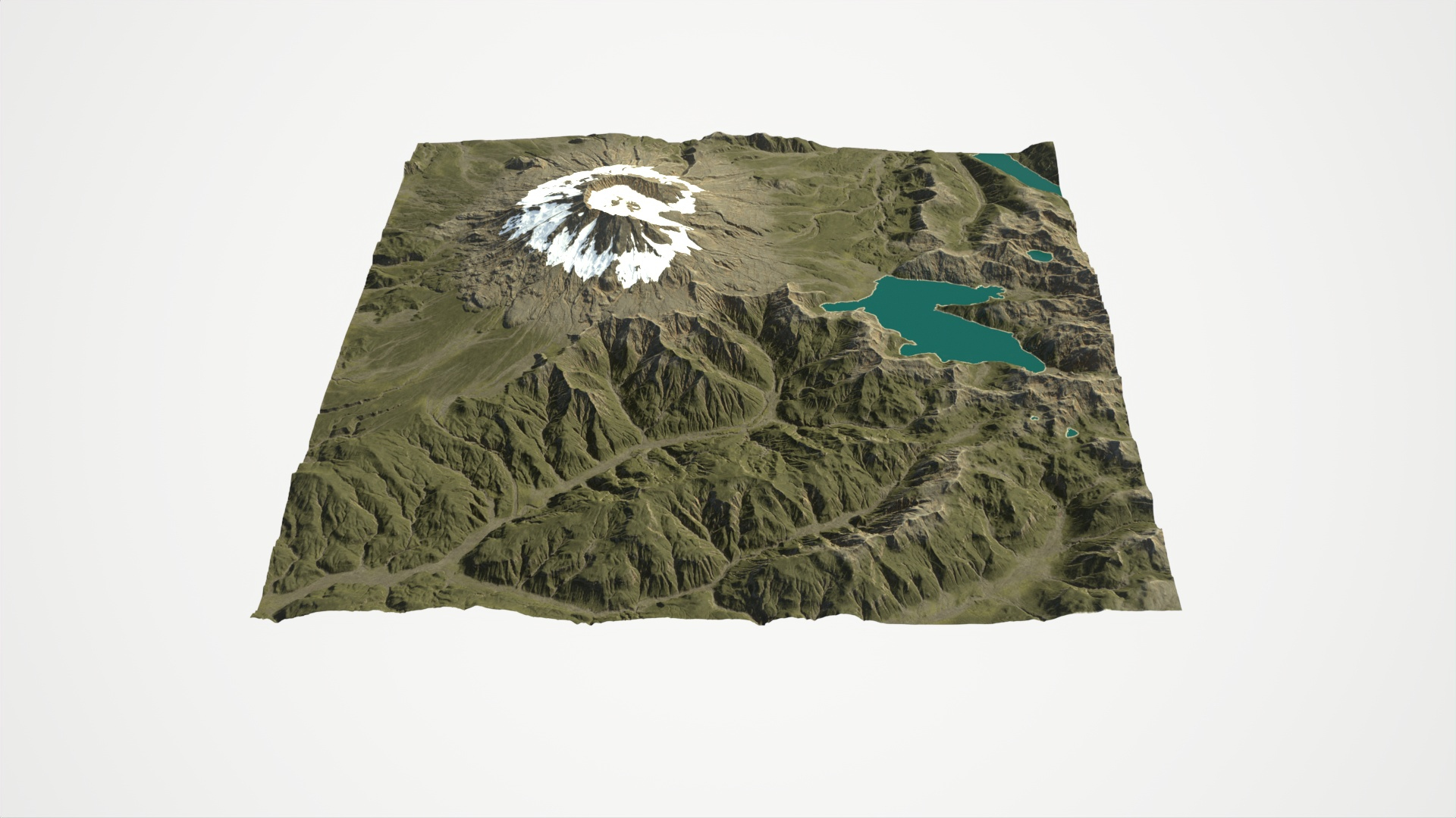 Snowy Stratovolcano 3D Model - TurboSquid 2332316