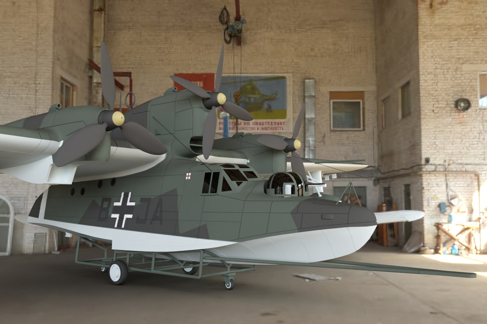 VINTAGE AIRPLANE - Blohm Voss BV 138 Model - TurboSquid 2024997