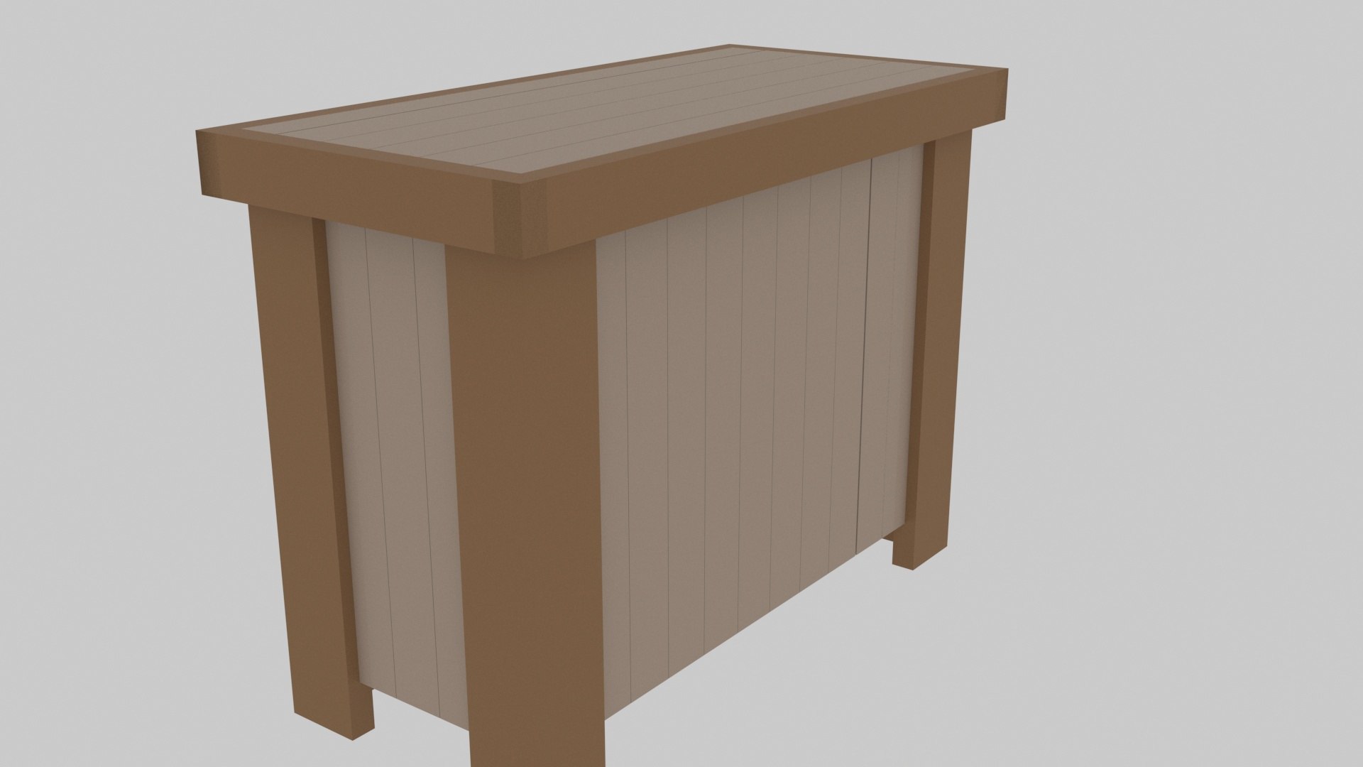 Wooden bar counter 3D model - TurboSquid 2146873