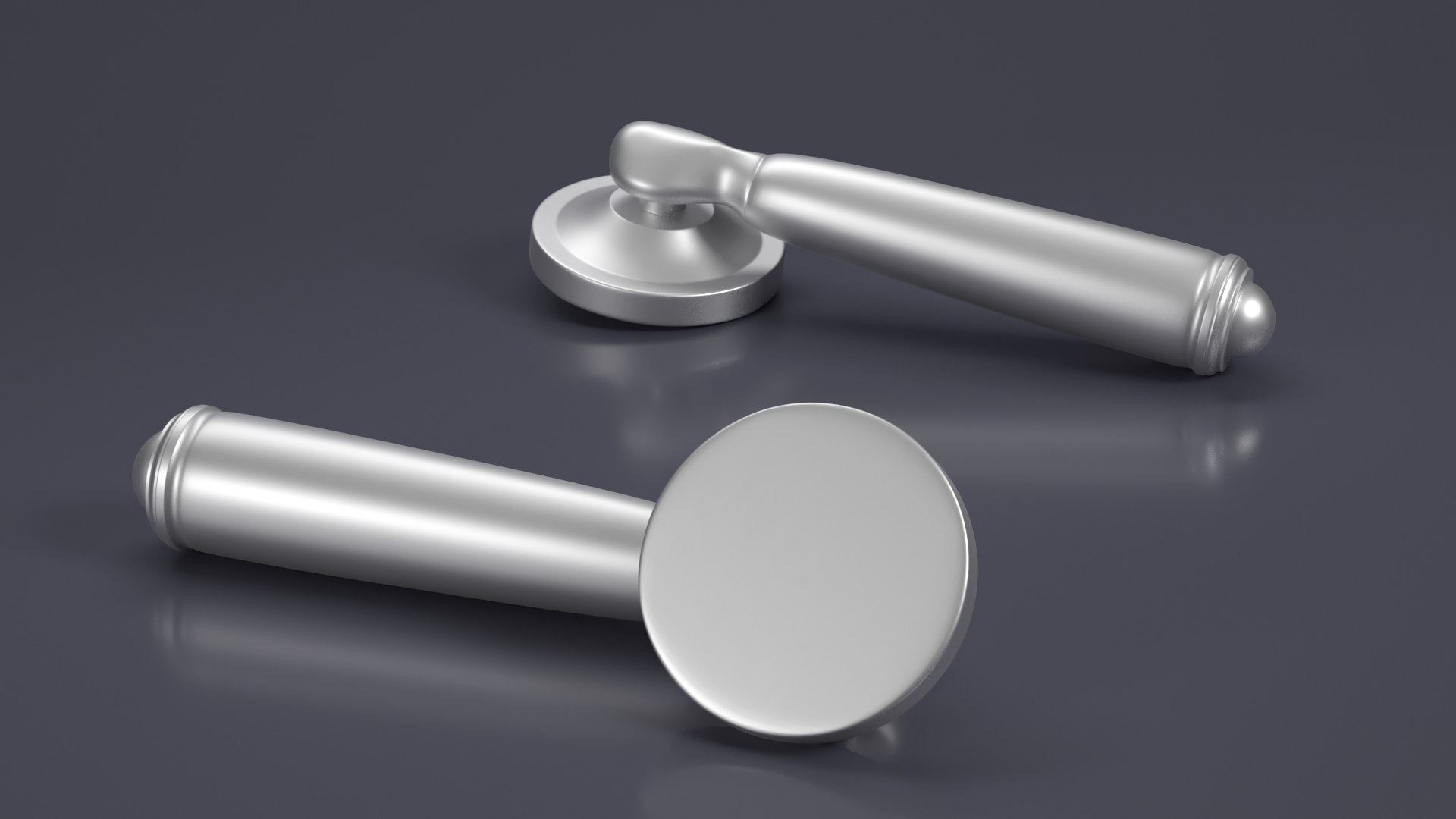 Door Handle Swivel Straight Round Metal 3D Model - TurboSquid 2235957