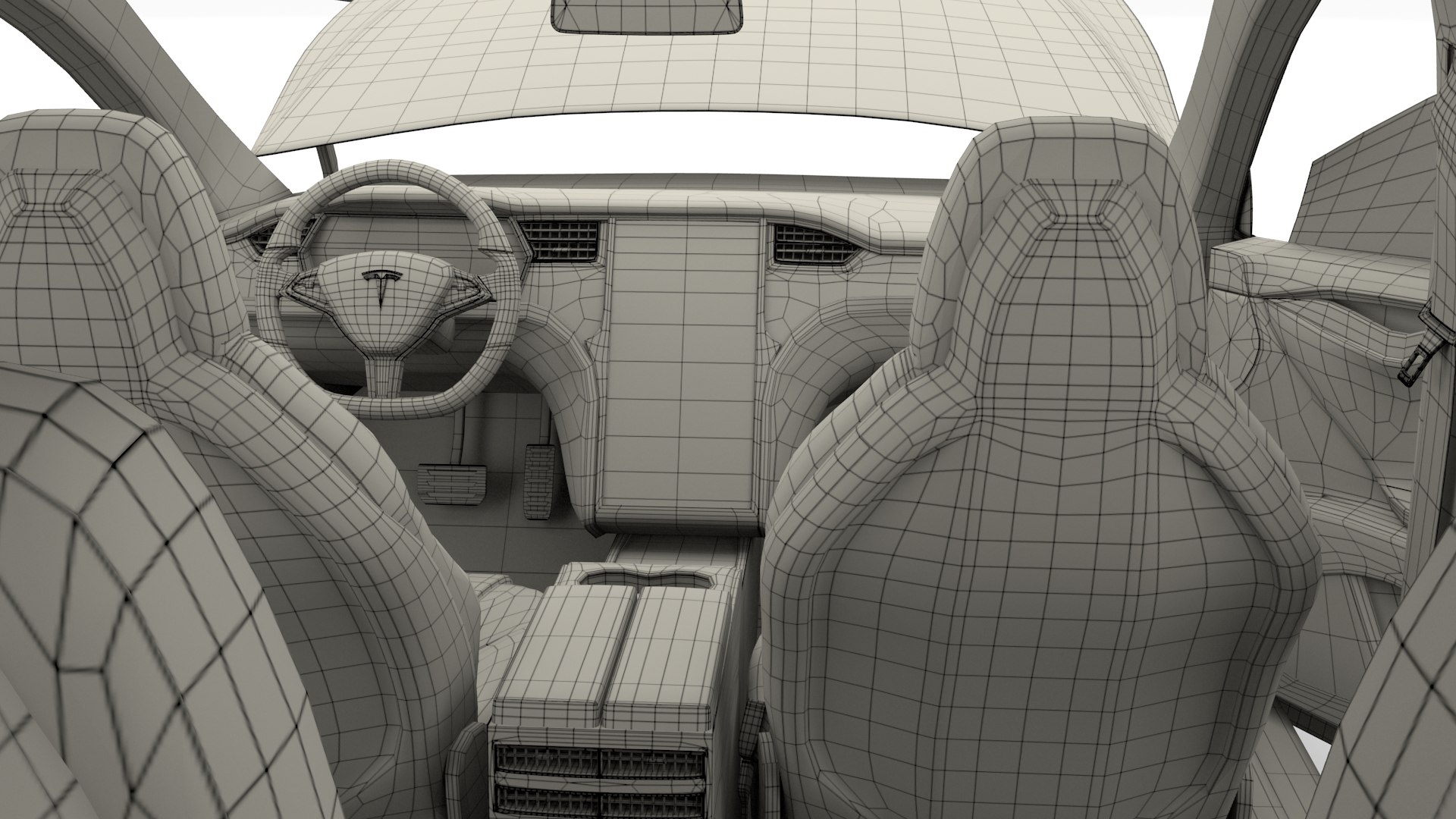 3D Tesla X Interior Modeled Model - TurboSquid 1209122