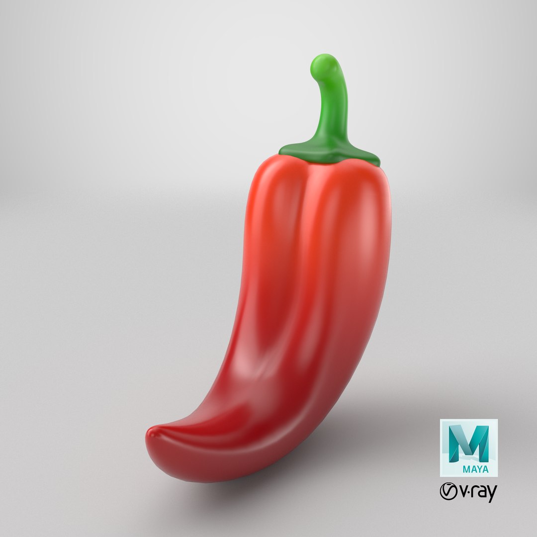 3D Stylized Chili Pepper Model - TurboSquid 2400801