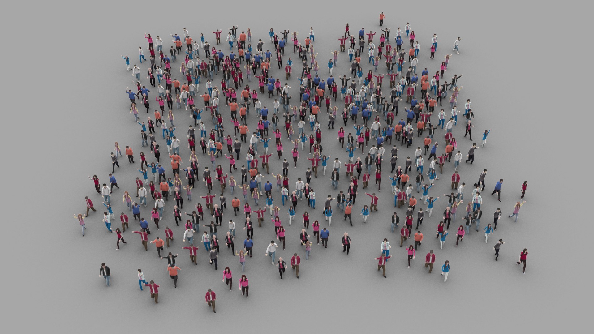 Crowd Pflow Setup 3D Model - TurboSquid 1305163