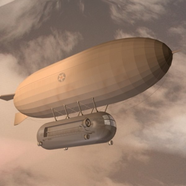 3d dirigible zeppelin blimp