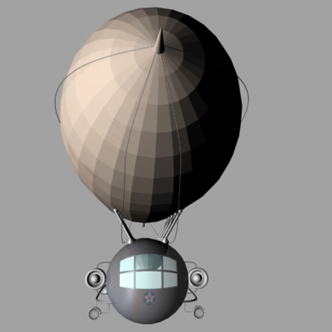 3d dirigible zeppelin blimp