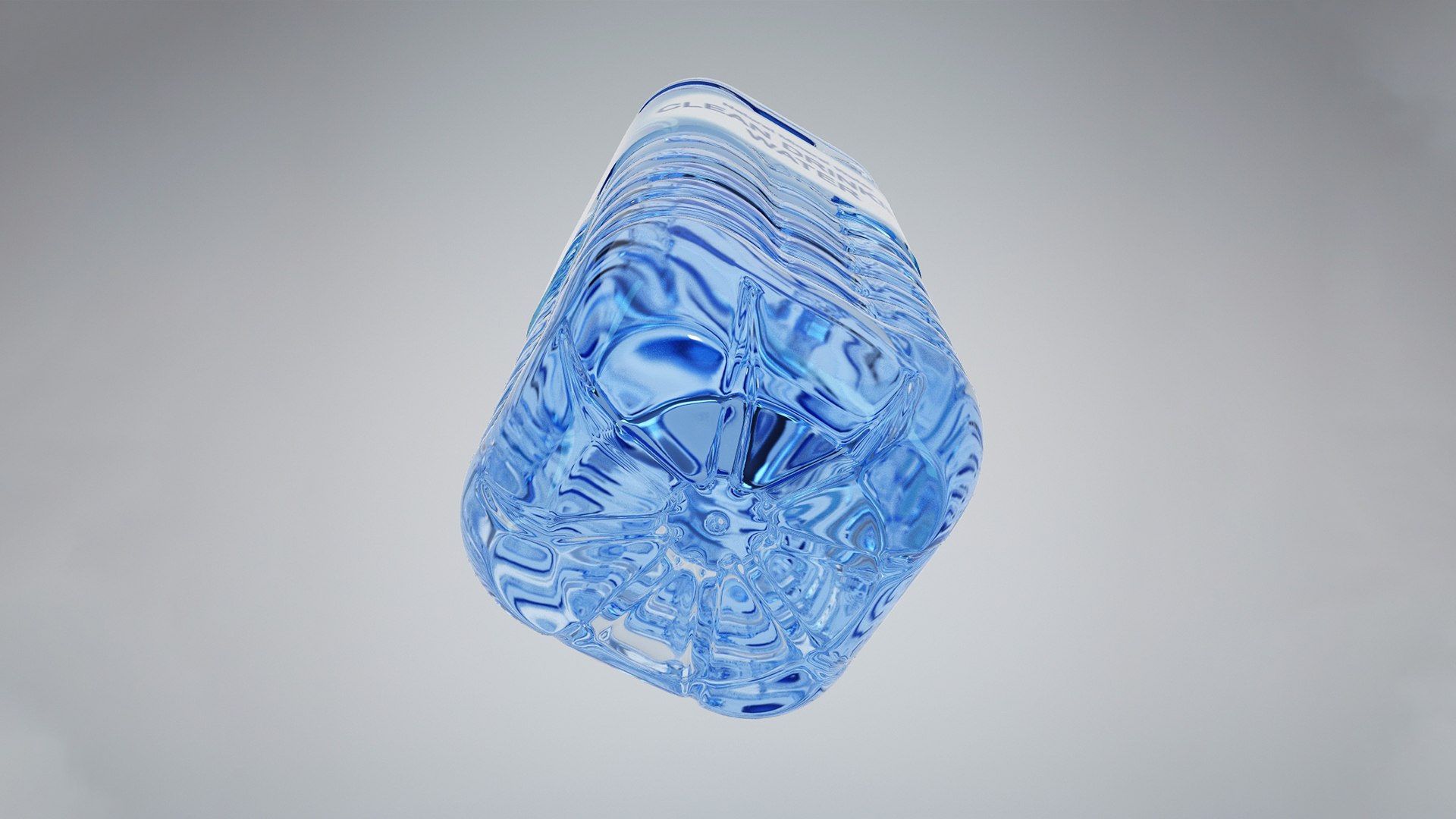 3d Plastic Bottle Water Model