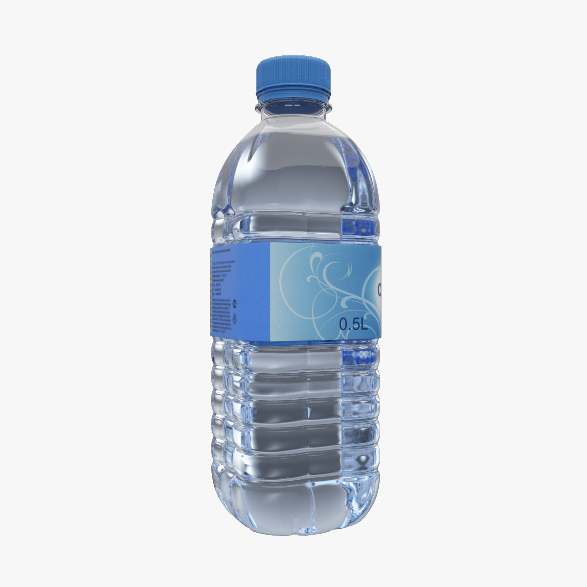 3d plastic bottle water model