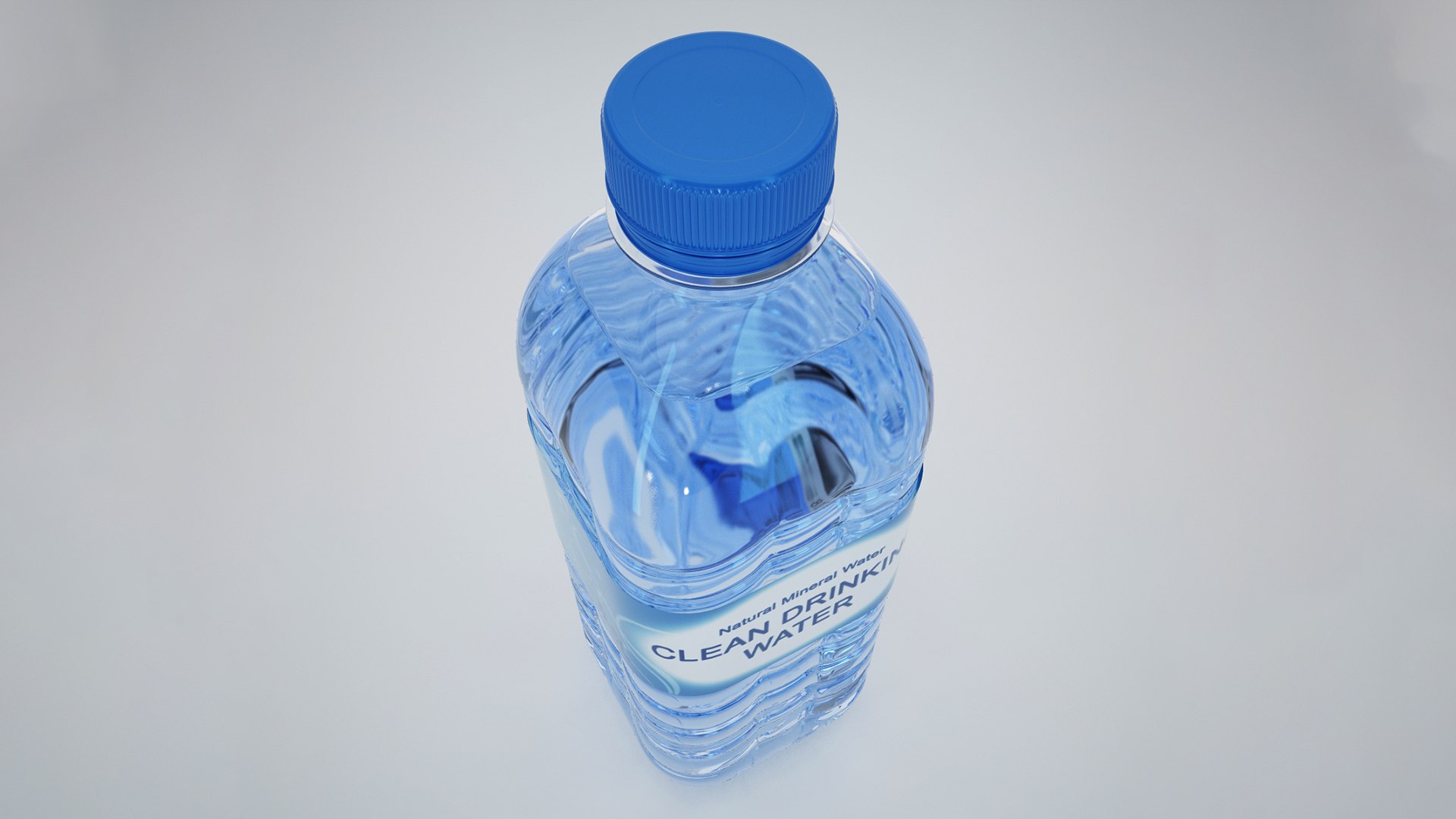 3d Plastic Bottle Water Model