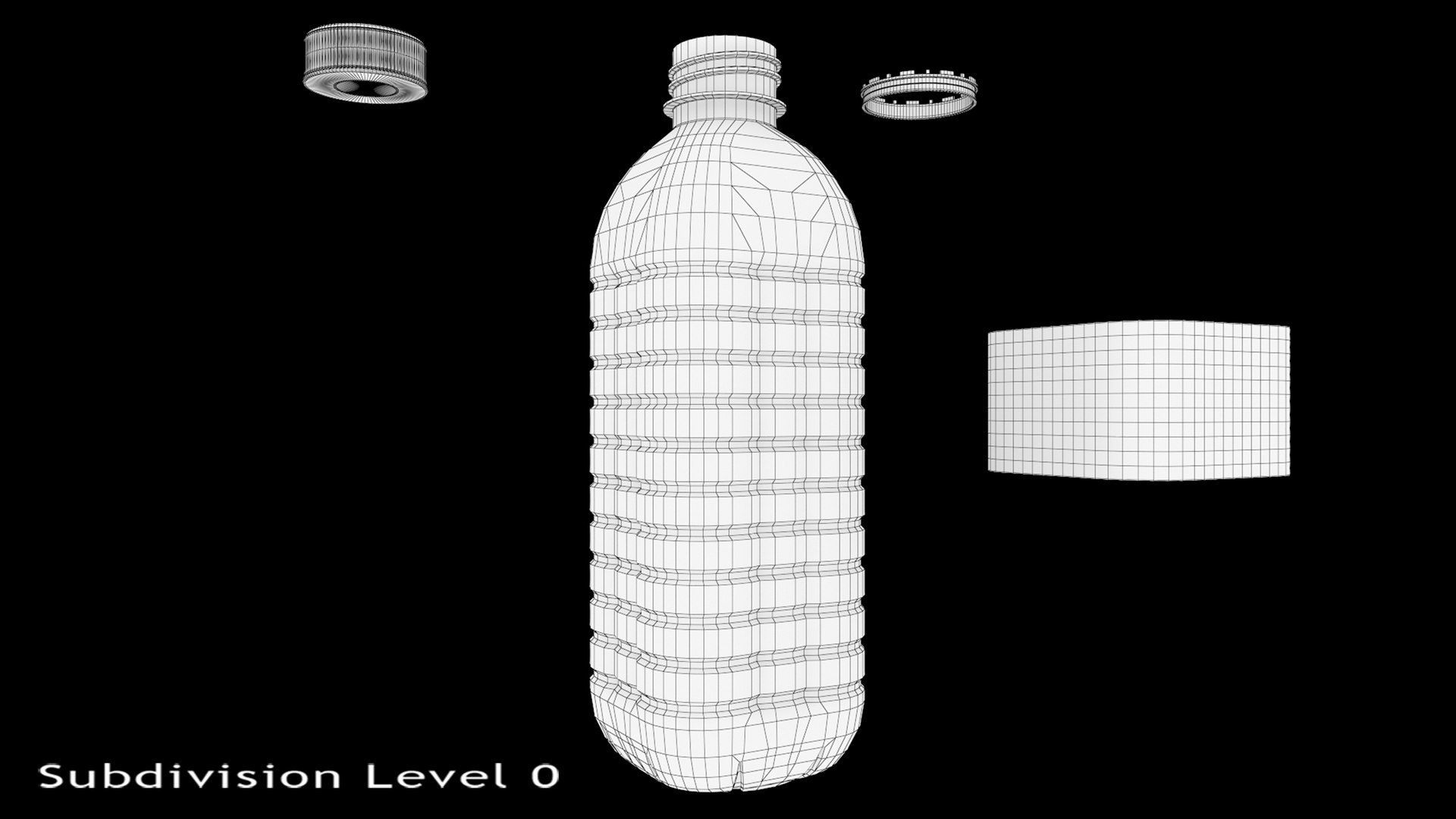 3d Plastic Bottle Water Model