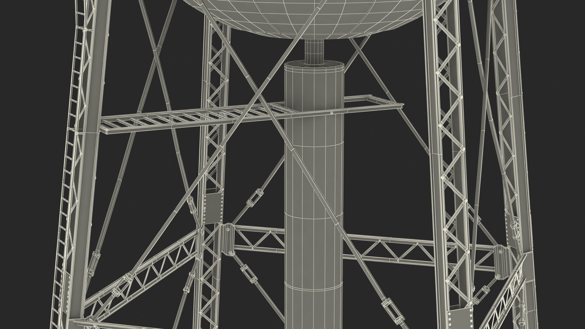Old Water Tower model - TurboSquid 2117300
