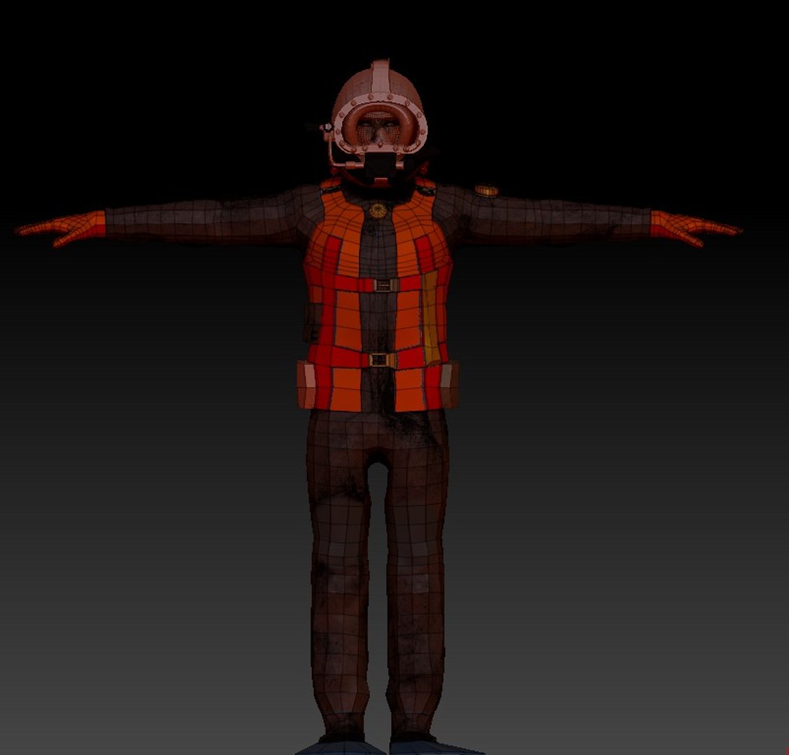 3D Commercial Diver Model - TurboSquid 1435661