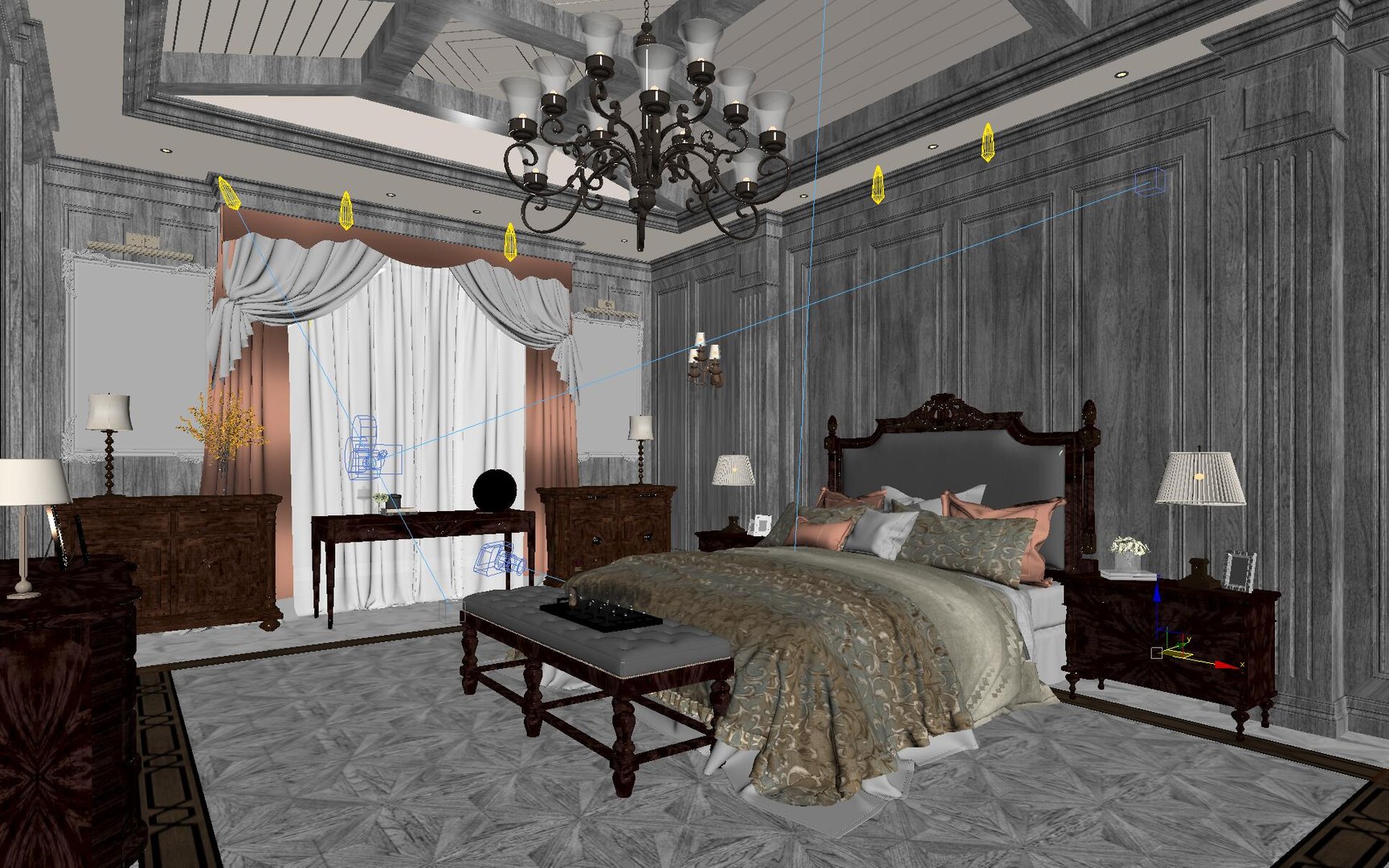 3D Cozy Bedroom Interior Scene - TurboSquid 2192037