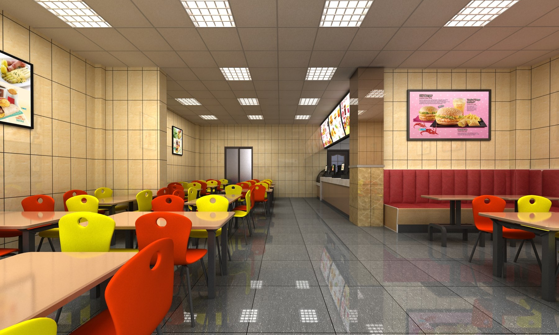 Fast Food Restaurant Collection 01 3D Model - TurboSquid 2050656