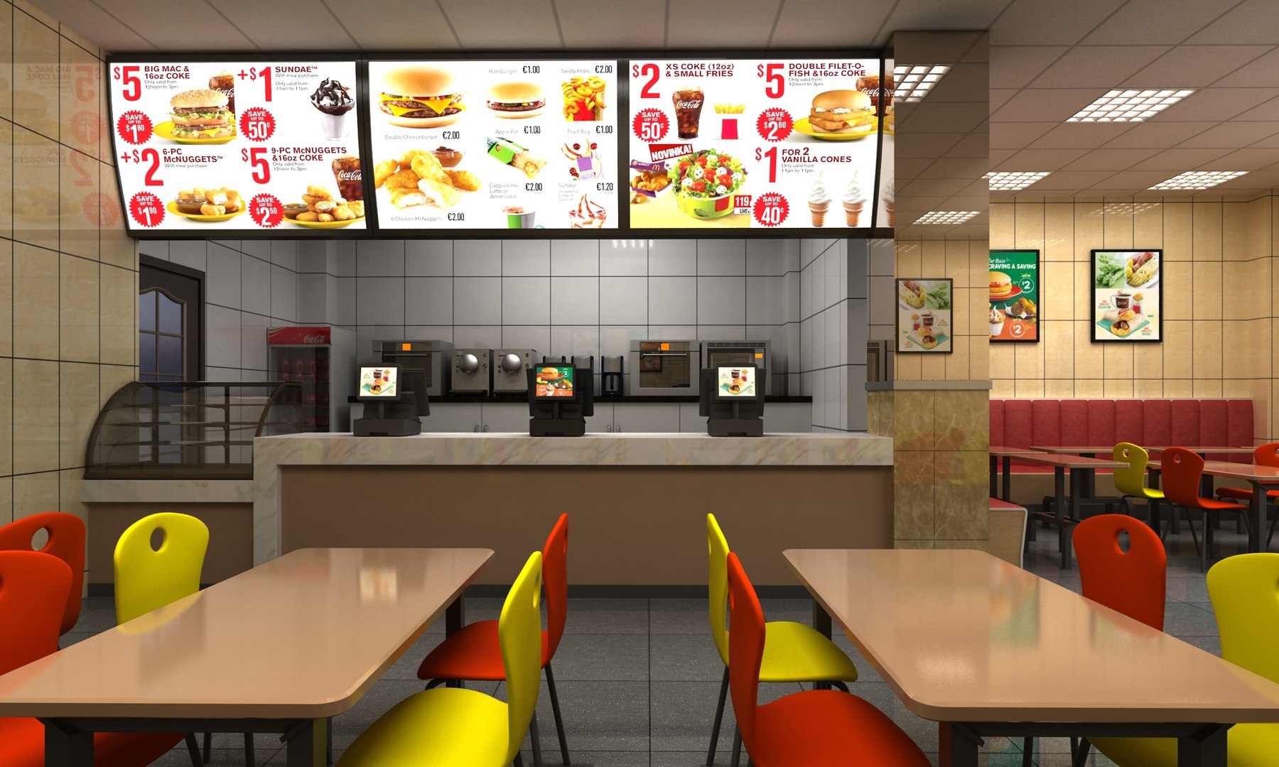 Fast Food Restaurant Collection 01 3D Model - TurboSquid 2050656