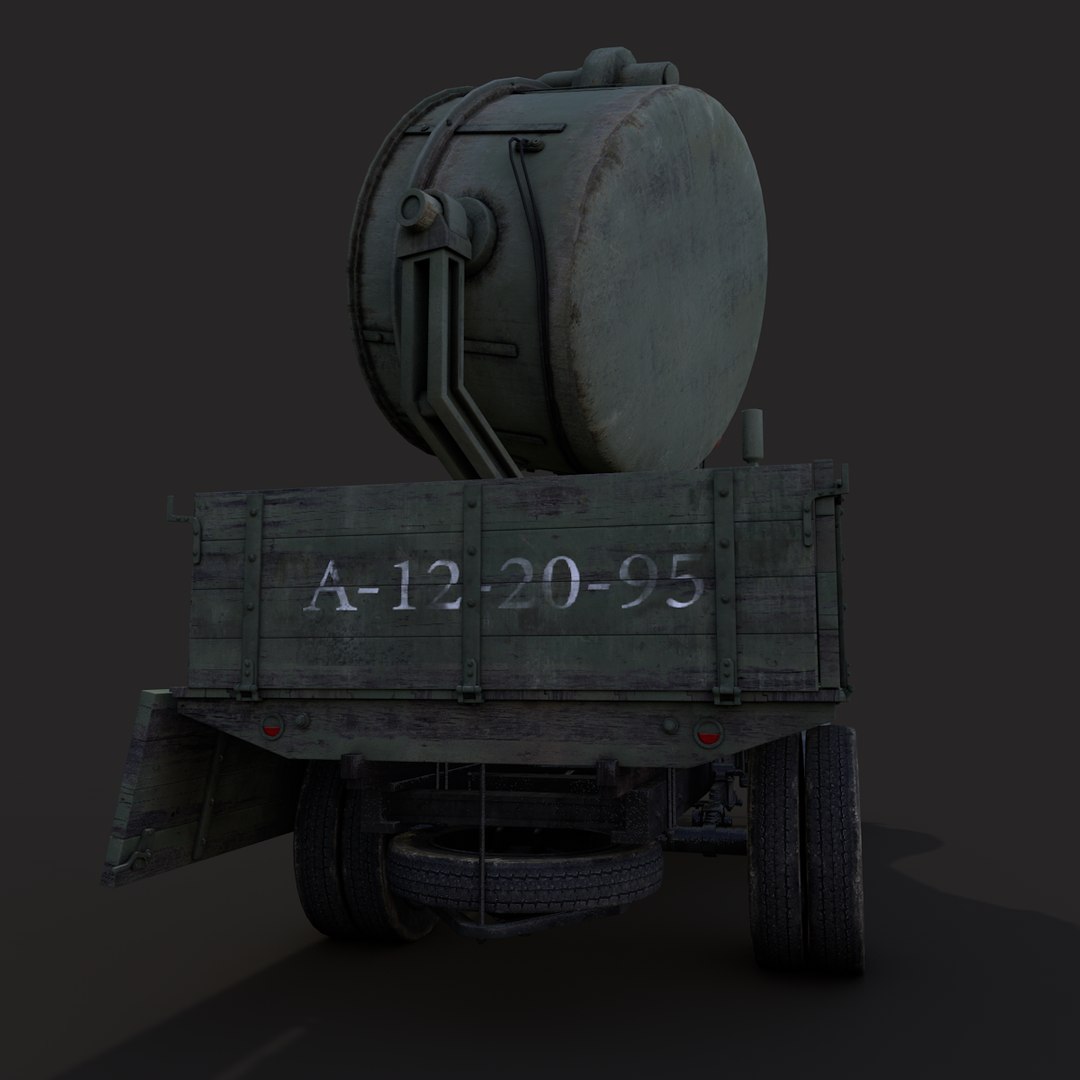 Gaz-aa Searchlight Military Vehicle 3d Model