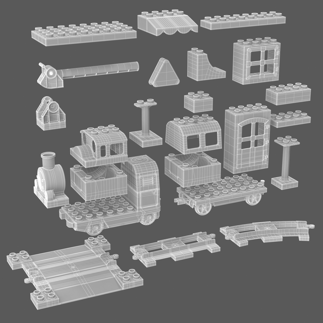 Lego Duplo Train Set 3D model - TurboSquid 1719845