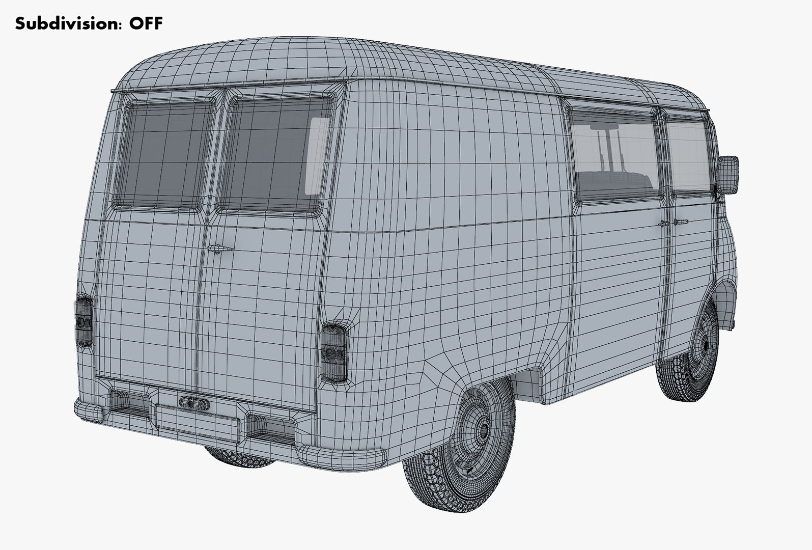3D Generic Retro Cargo Van v 3 - TurboSquid 1848100