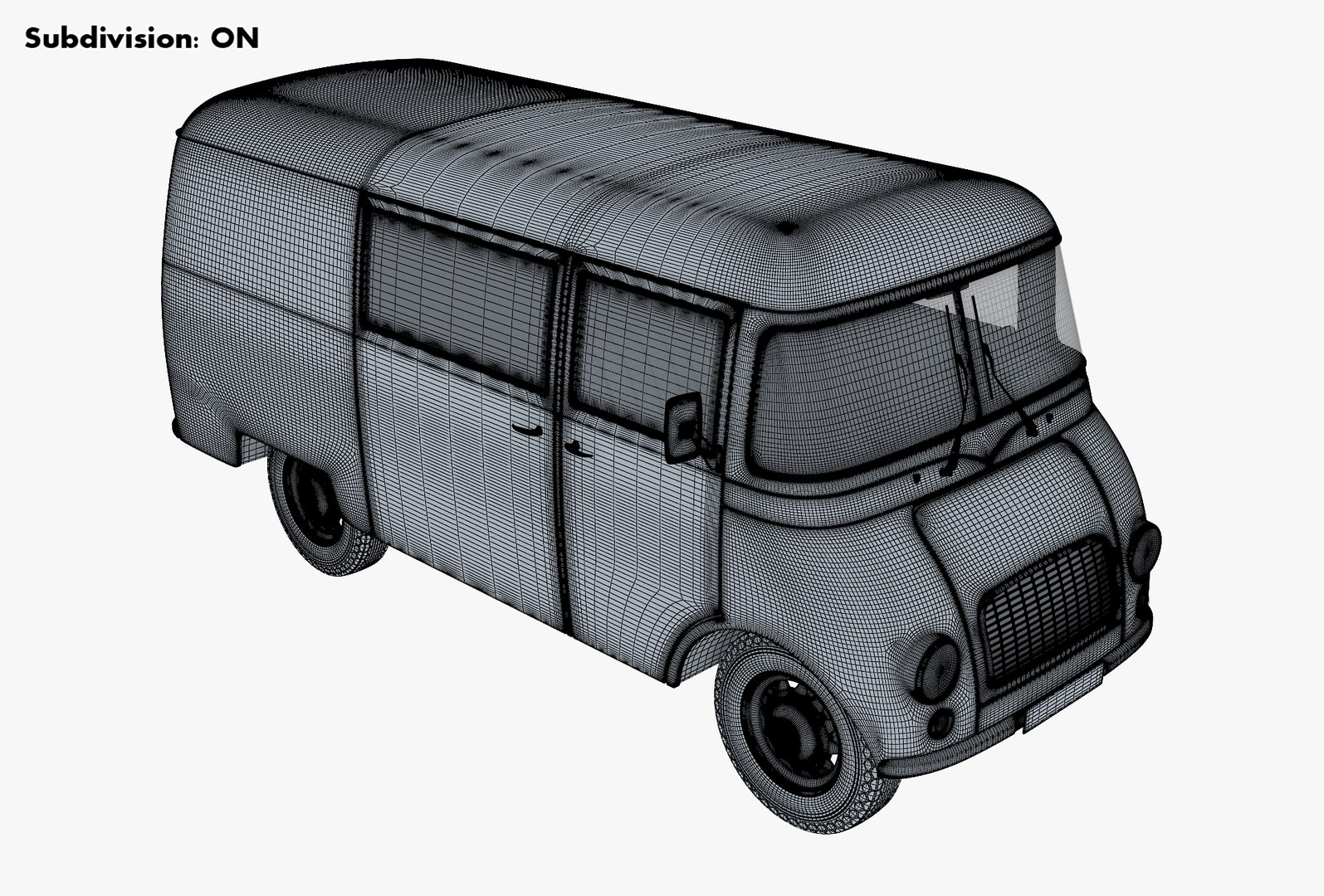 3D Generic Retro Cargo Van v 3 - TurboSquid 1848100