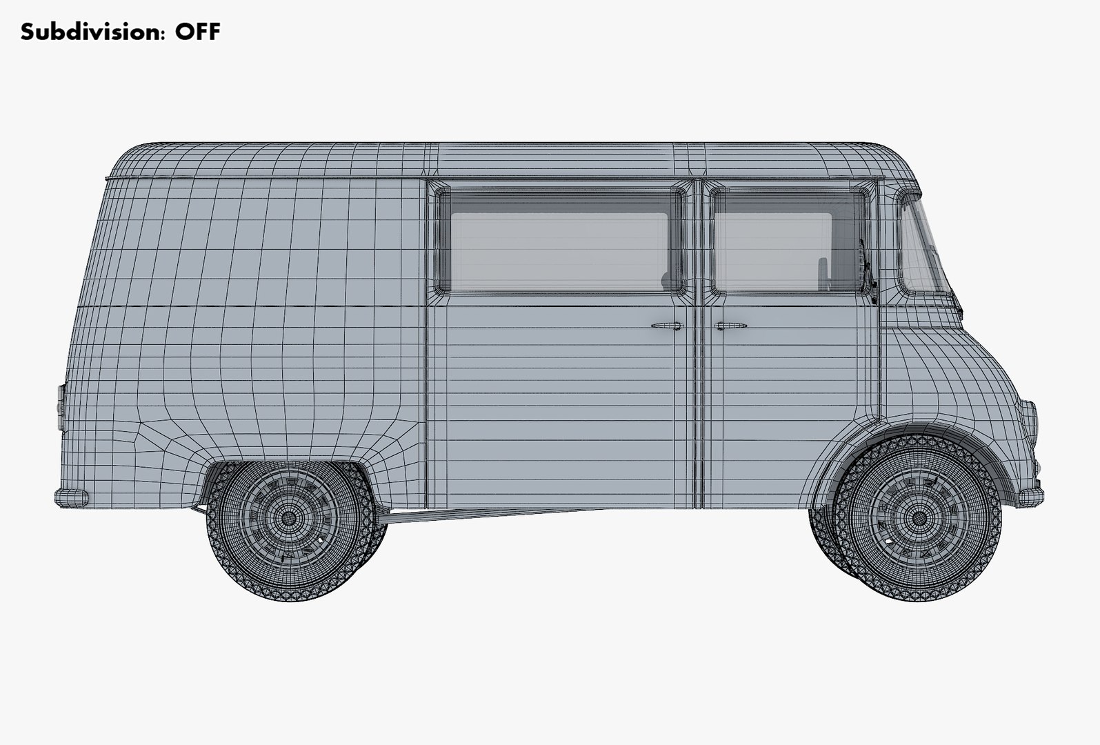 3D Generic Retro Cargo Van v 3 - TurboSquid 1848100