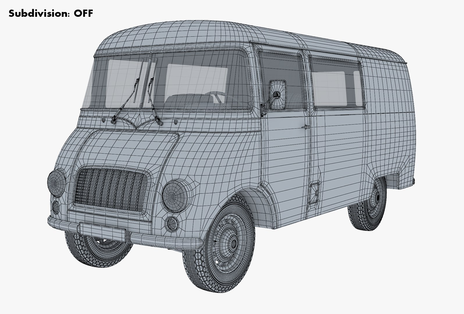 3D Generic Retro Cargo Van V 3 - TurboSquid 1848100
